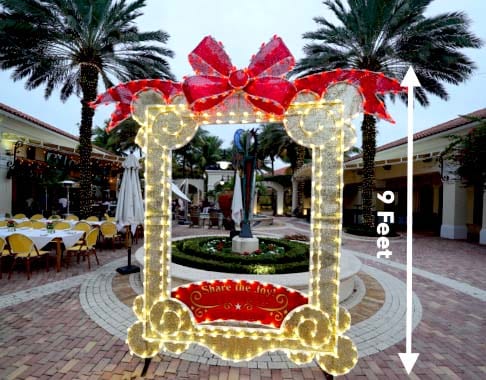 Gilded Photo Op Frame - Commercial Holiday Decorations & Seasonal Banners