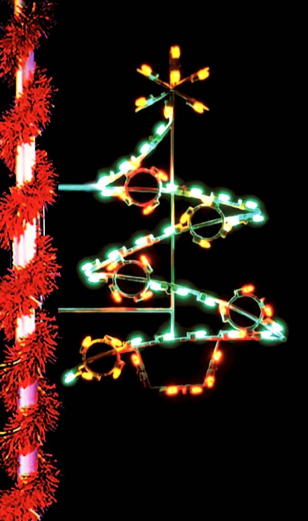 LED Tree with Ornaments | Pole Mounted Decor | MOSCA Design