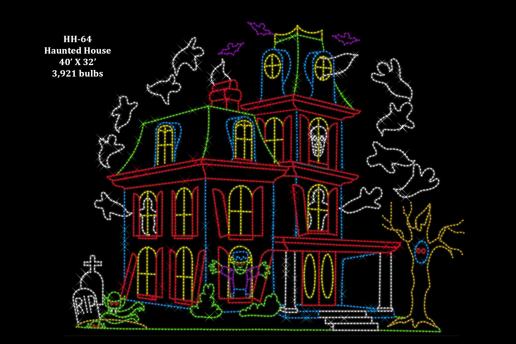 HAUNTED HOUSE (animated) - Commercial Holiday Decorations & Seasonal ...