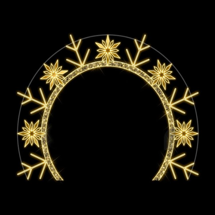 12' 2D Snowflake Arch - Commercial Holiday Decorations & Seasonal Banners